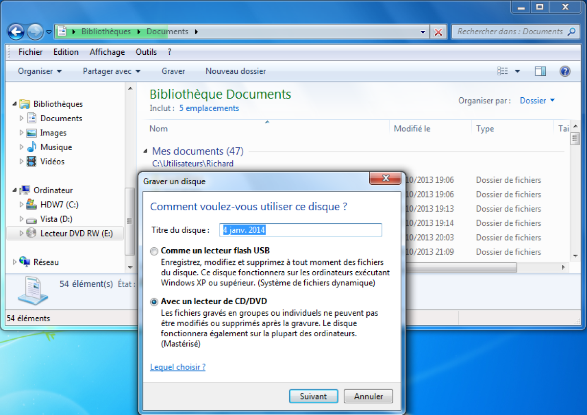 Module 2 Le système d'exploitation Windows 7 (Seven) - Graver un DVD de ...